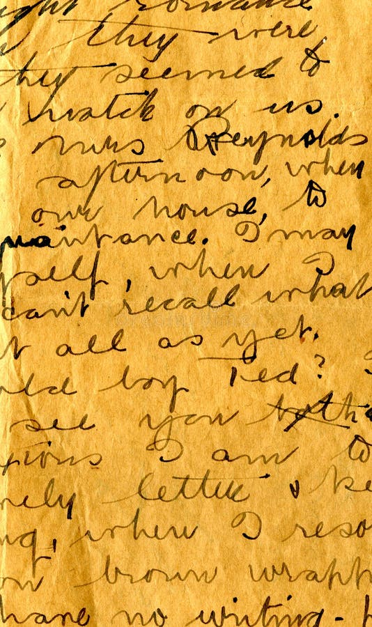 Old Letter Handwriting Detail Stock Image - Image of handwriting ...