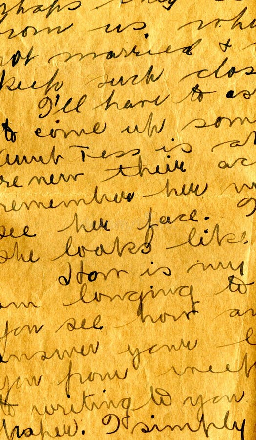 Old Letter Handwriting Detail Stock Photo - Image of detail, phrase ...