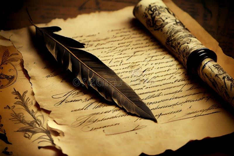 Old Letter on Ink with Black Pen Stock Photo - Image of vintage ...