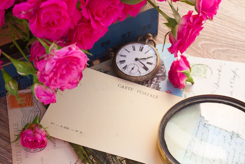 Old letter with old clock stock photo. Image of grunge - 38813616