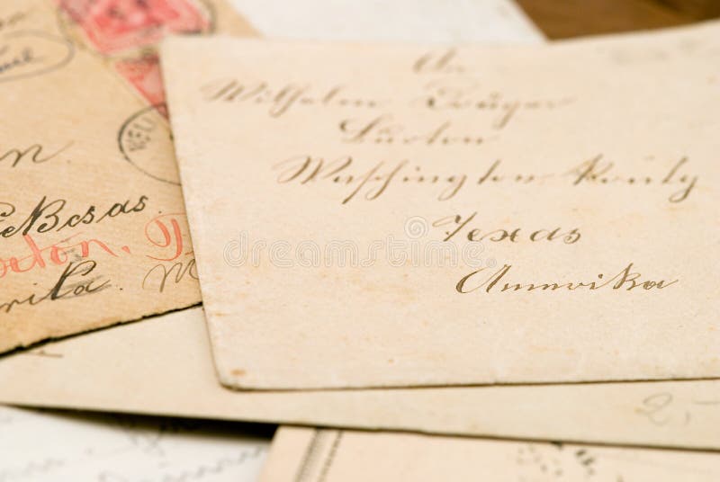 Old letters stock image. Image of correspondence, handwriting - 3496789