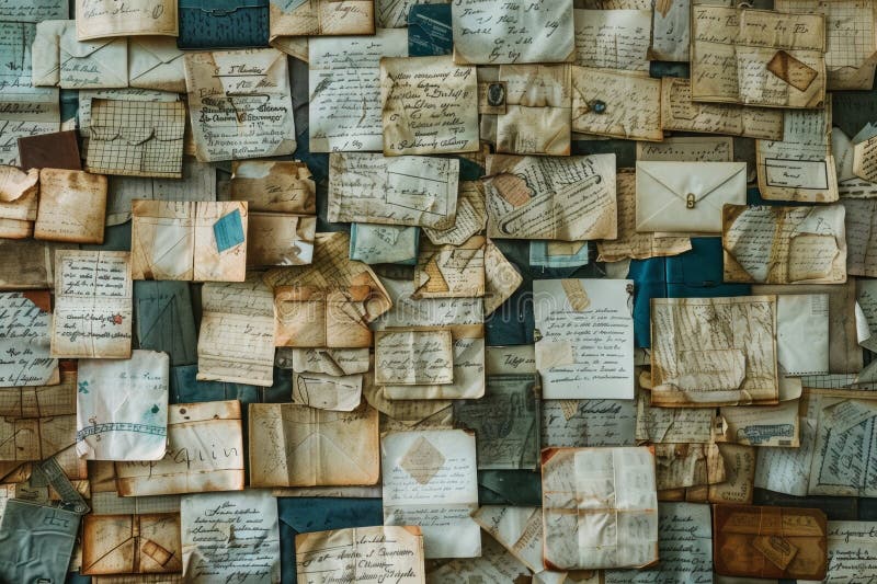 Old Letters in a Dusty Attic, Evoke Nostalgia and Mystery. Stock Photo ...