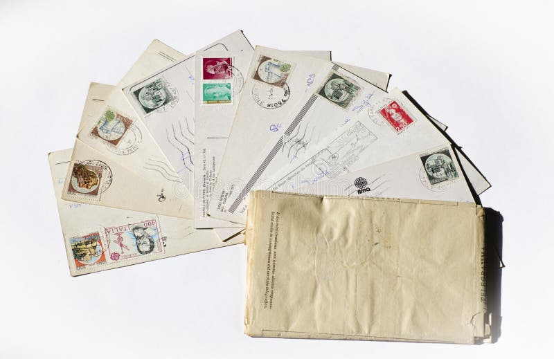 Old Letters, French Post Cards. Nostalgic Vintage Editorial Photography ...