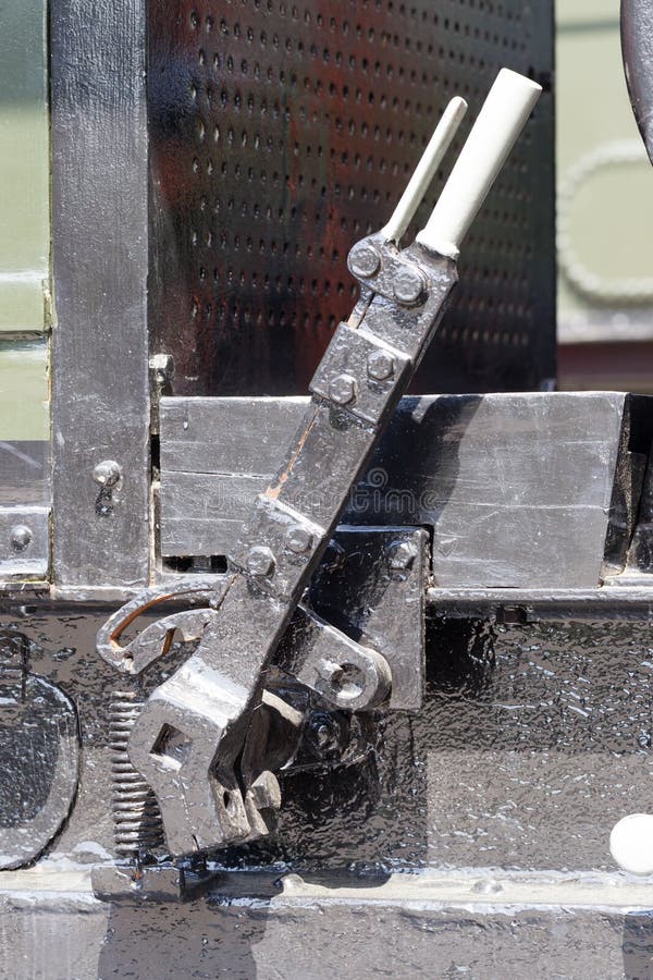 Old Lever on a Vintage Train Stock Image - Image of manualy, focus ...