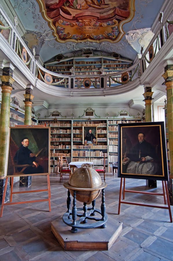 Old Library in an Abbey stock image. Image of architecture - 12431543