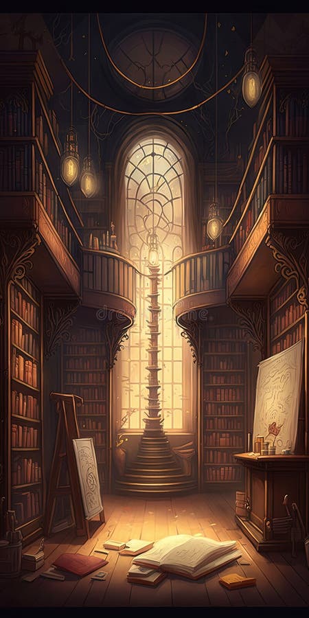 Old Library or Bookshop with Many Books, Books Archive. Generative Ai ...