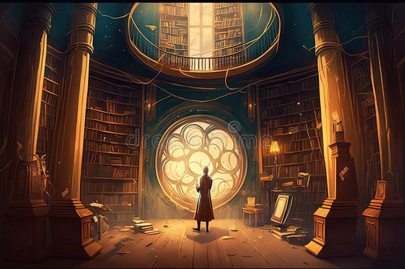 Old Library or Bookshop with Many Books, Books Archive. Generative Ai ...