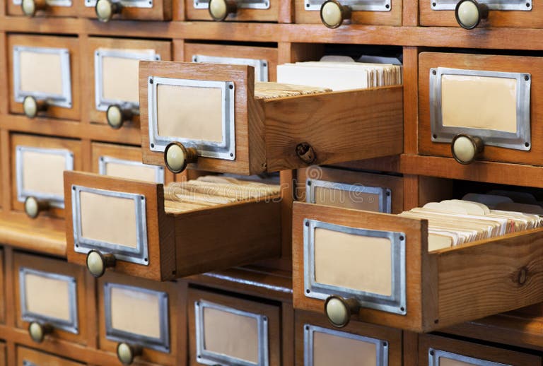 Old library catalog stock photo. Image of bookmark, blurred - 121467540