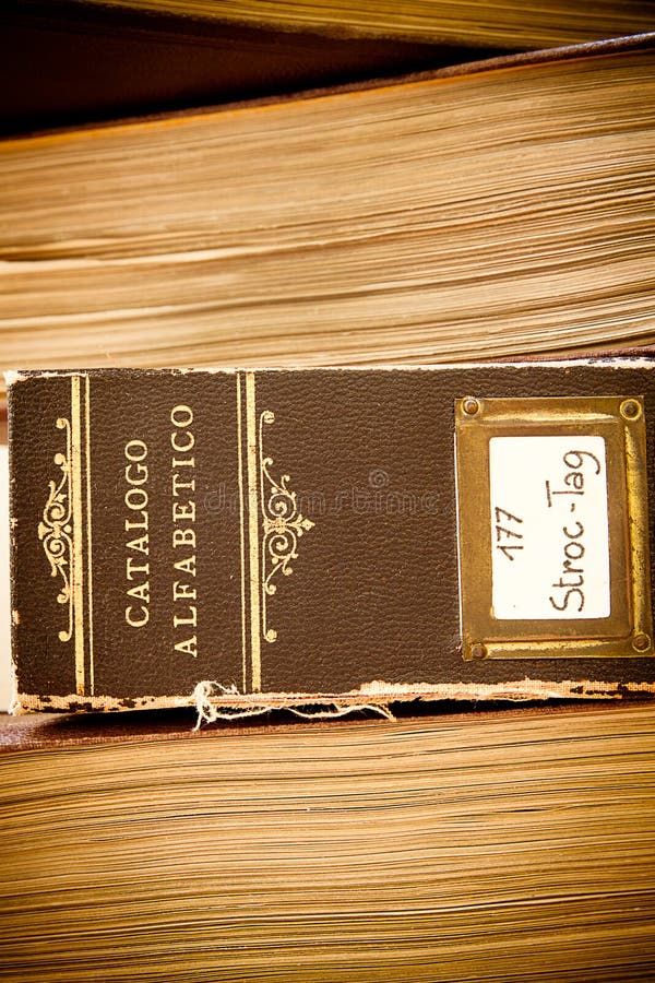 Old Library Index Card from Above Stock Photo - Image of exams ...