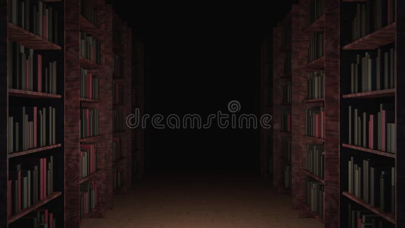 Old Library Corridor. Seamless Loop Stock Footage - Video of read ...