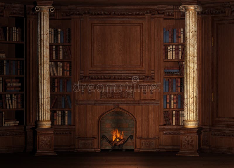 Old Library stock illustration. Illustration of furniture - 35149977