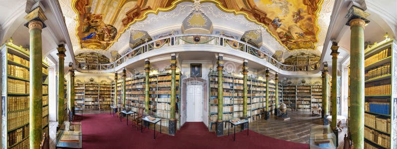Old Library Inside the Monastery. Visitors Can See the Unique Replica ...
