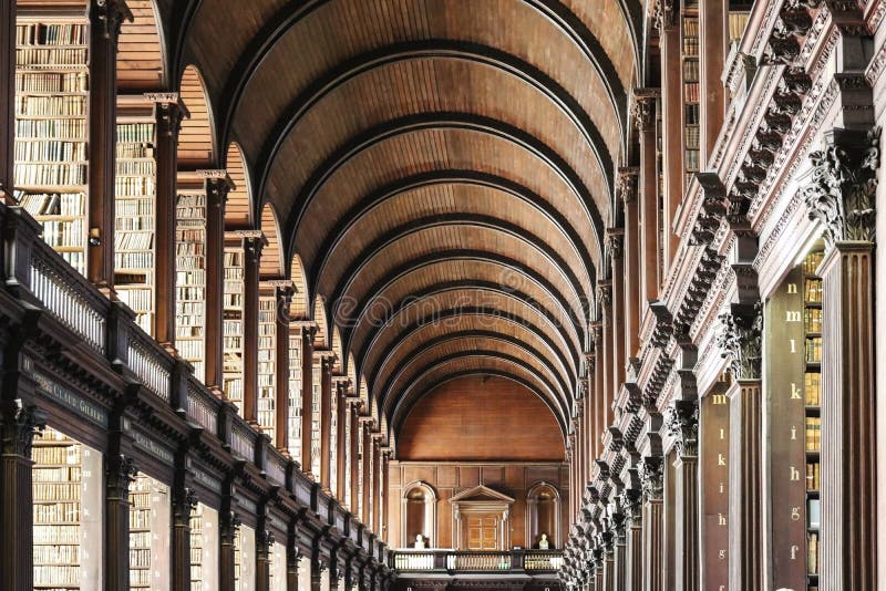 The Old Library of Trinity College in Dublin. Stock Image - Image of ...