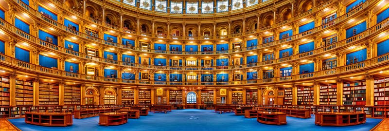 An Old Library Where the Pages of Books Come To L Stock Photo - Image ...