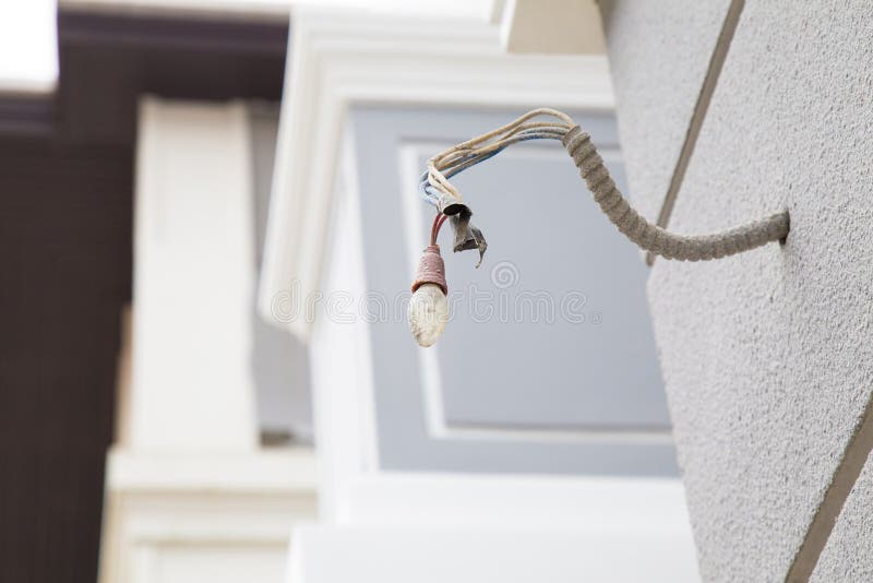 Old Light Blub Bad Install Very Danger. Stock Image - Image of history ...