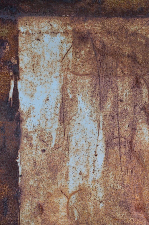 Rust Frame, Metal Can, Wood, Green Ivy, Old Wall. Stock Photo - Image ...