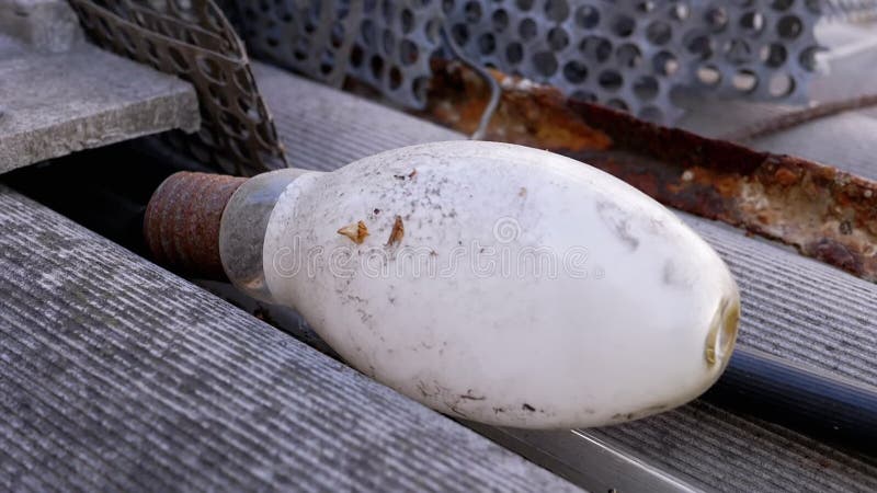 Old Light Bulb on Rusty Metal Stock Video - Video of debris, neglect ...