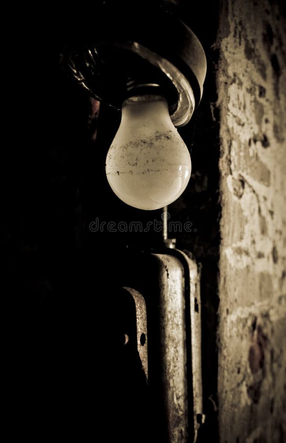 Old light bulb with switch stock image. Image of concepts - 32061751