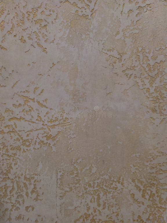 An Old Light-colored Concrete Wall. Yellowed Background with Spots. Old ...