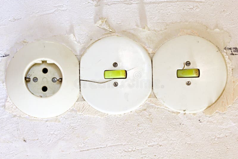 Old light switch stock image. Image of objects, button - 33966081