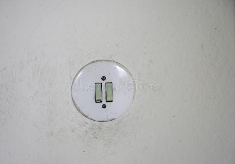 Old Light Switches in a Lost Place in a Forgotten Stock Image - Image ...