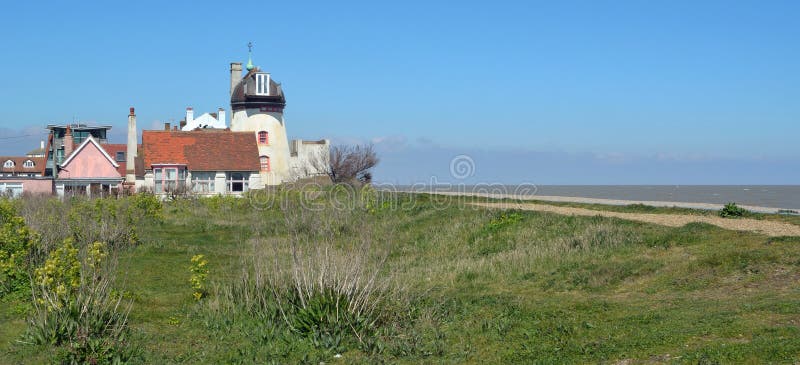 Old Lighthouse Aldeburgh Beach Stock Image - Image of blue, coastal ...