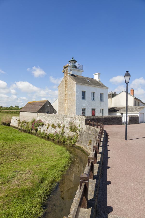 Old Lighthouse at Barfleur, Normandy Stock Image - Image of france ...