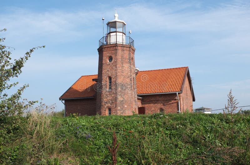 Old Lighthouse in Ventes Ragas Near Curonian Spit, Lithuania Stock ...