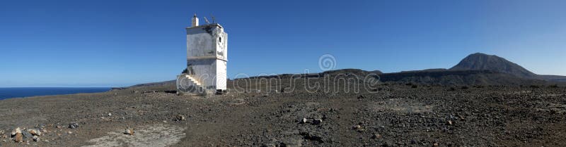 Old lighthouse, Cape Verde stock image. Image of cabo - 73664325