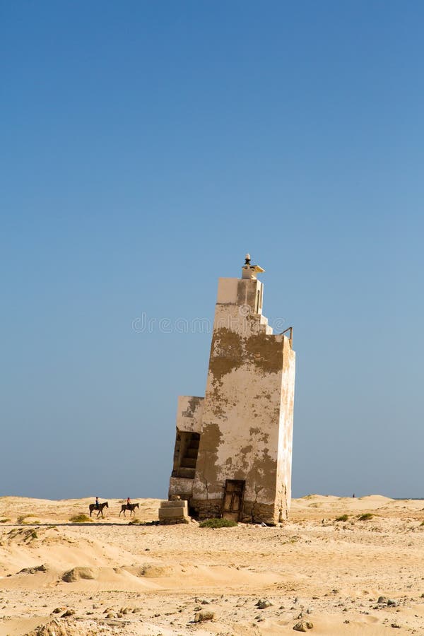 Old lighthouse, Cape Verde stock image. Image of walk - 73664283