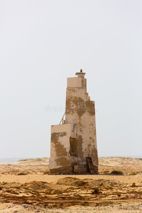Old lighthouse, Cape Verde stock image. Image of walk - 73664283