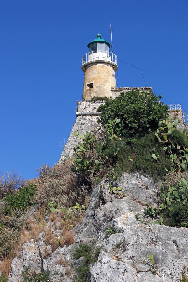 Old Lighthouse Corfu Island Stock Photo - Image of europe, architecture ...