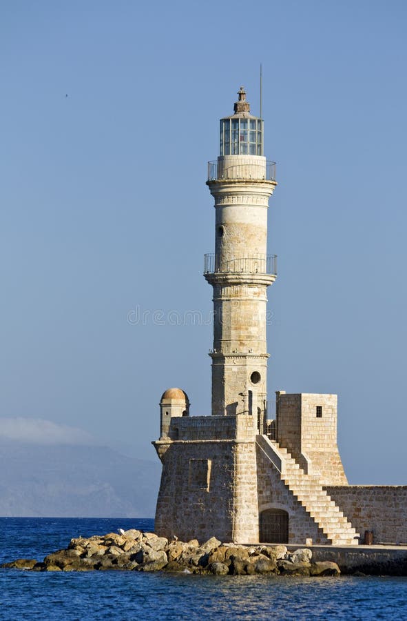 Light tower stock image. Image of holiday, crete, waves - 73257