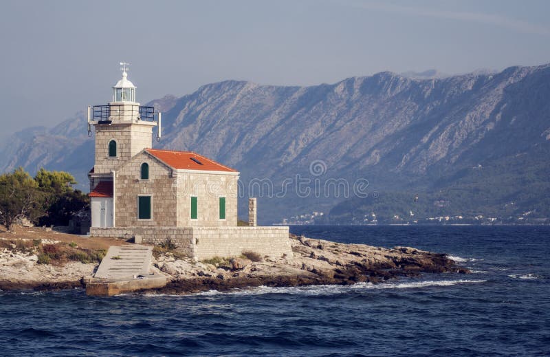 Lighthouse in Croatia stock image. Image of ocean, tisno - 2265969