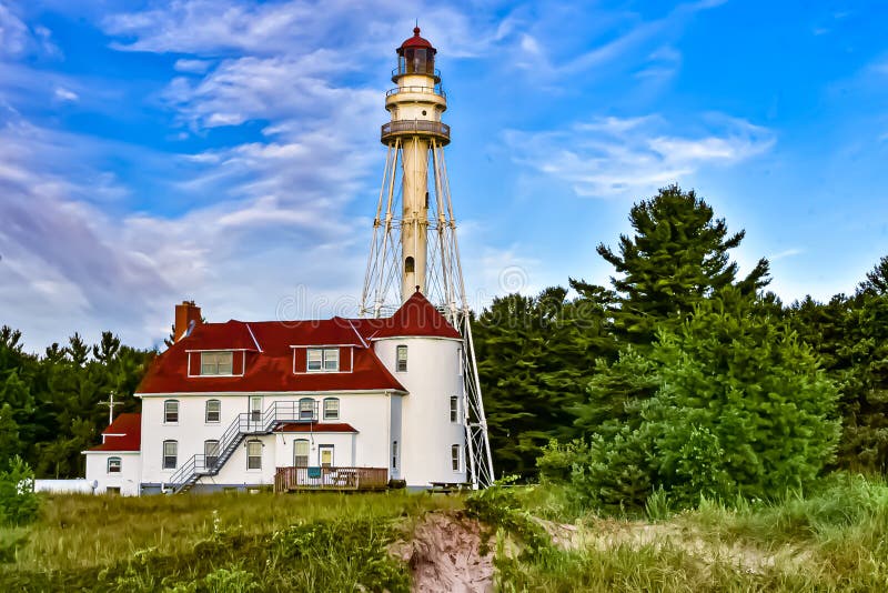 Old Lighthouse in Forest stock photo. Image of structure - 192603416