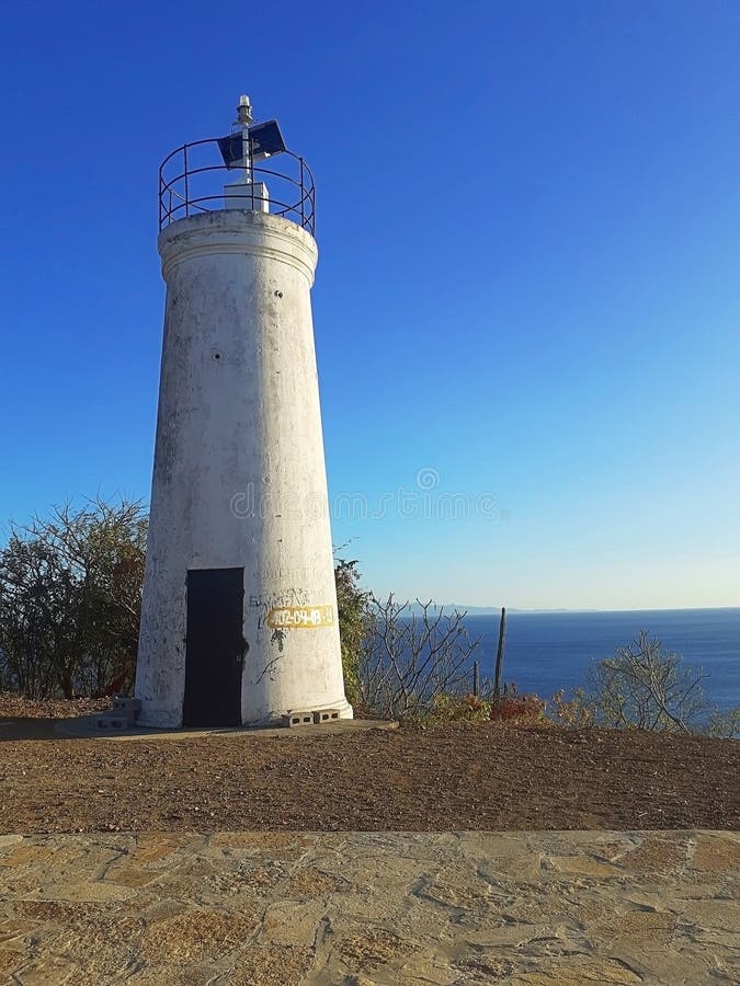 Old Lighthouse with Impressive View of the Pacific Ocean Stock Image ...