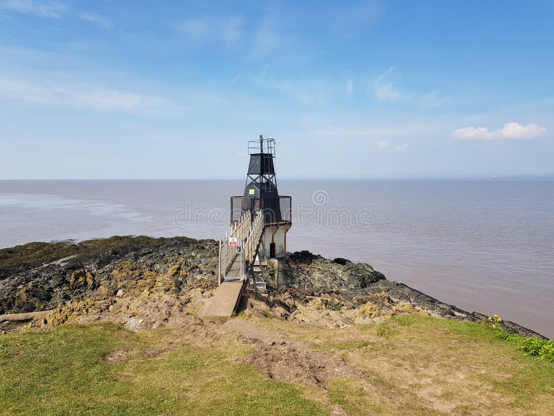 Old Lighthouse in Portishead, England Stock Photo - Image of landmark ...