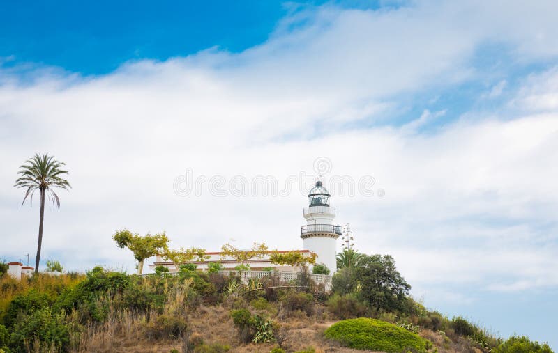 Old Lighthouse on Sea Coast. Calella. Spain Stock Image - Image of ...