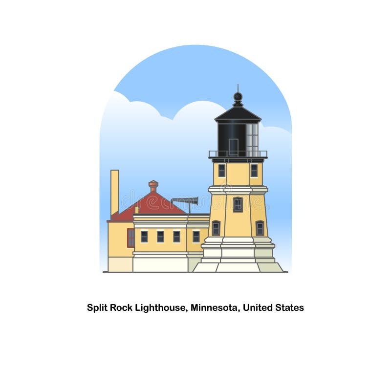 Old Lighthouse. Split Rock Lighthouse, Minnesota, United States Stock ...