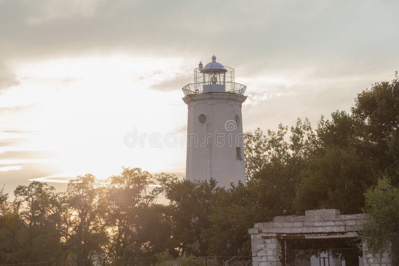 Old lighthouse tower stock image. Image of landmark, green - 56431151