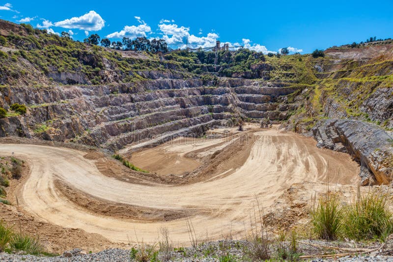 Old Limestone Mine Panorama. Stock Photo - Image of nature, heritage ...