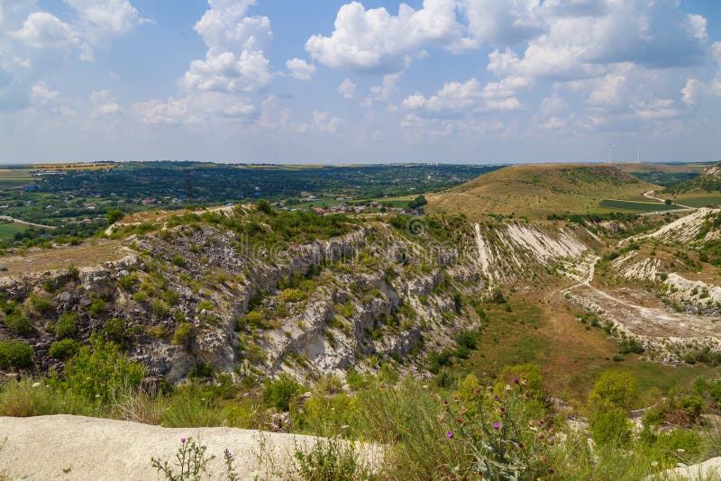 An Old Limestone Mining Site. Natural Stone Stock Photo - Image of ...