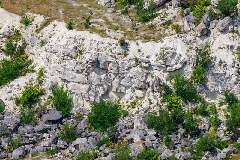 An Old Limestone Mining Site. Natural Stone Stock Image - Image of ...