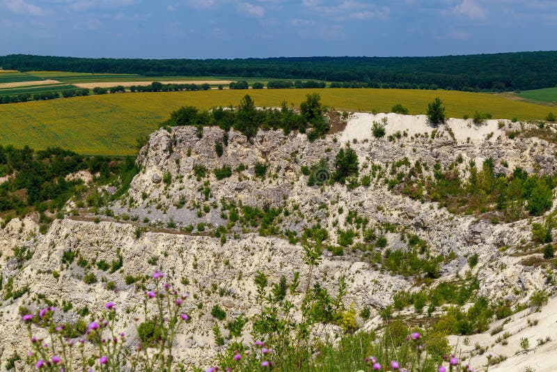 An Old Limestone Mining Site. Natural Stone Stock Image - Image of ...