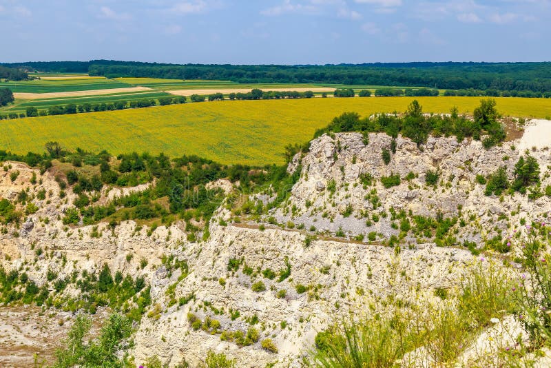 An Old Limestone Mining Site. Natural Stone Stock Image - Image of ...
