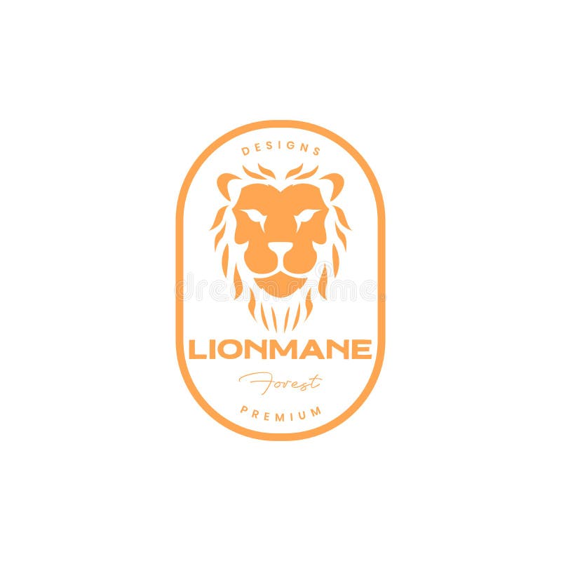 Old Lion Mane Badge Vintage Logo Design Stock Vector - Illustration of ...