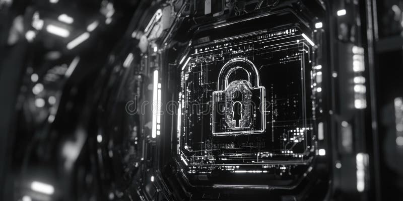 Old Lock in Black and White Stock Image - Image of secret, black: 377377071