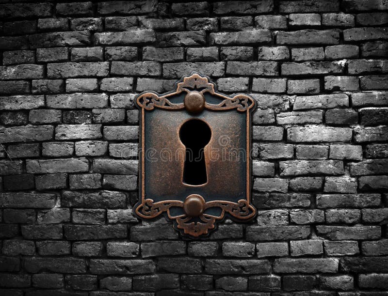 Old lock and brick wall stock image. Image of locked - 79523557