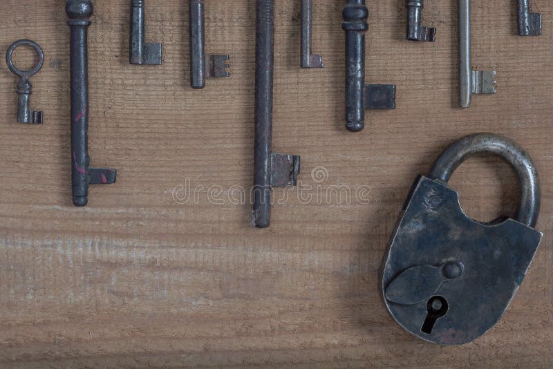 Old lock and keys stock image. Image of obsolete, keys - 146365571