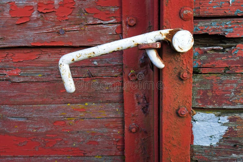 Old Lock on the Old Train Wagoon Stock Image - Image of furniture, iron ...